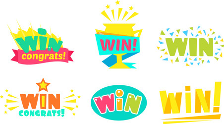 Congratulations Stickers Win Vector Images (over 180)
