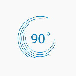 90 degrees template design Royalty Free Vector Image