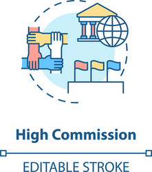 High commission concept icon Royalty Free Vector Image