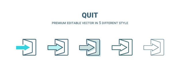 Exit icon outline and filled icon from Royalty Free Vector