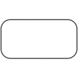 Straight yarn or rope rounded rectangle as border Vector Image