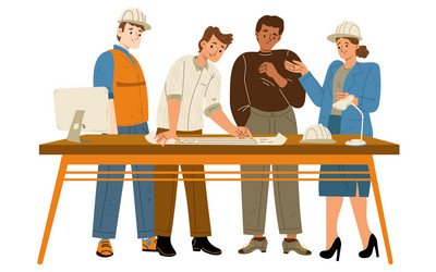 Cartoon architect Royalty Free Vector Image - VectorStock