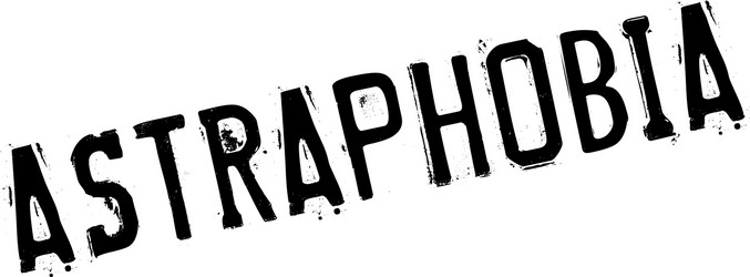 Astraphobia rubber stamp Royalty Free Vector Image
