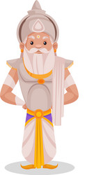 Bhishma pitamaha cartoon character Royalty Free Vector Image