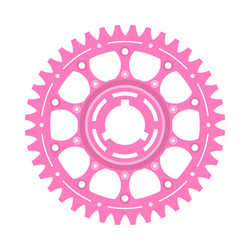 Pink gear cog setting Royalty Free Vector Image
