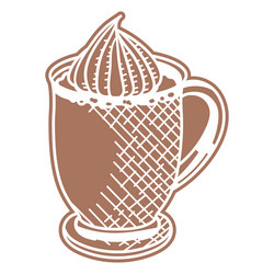 Coffee travel mug cut out Royalty Free Vector Image