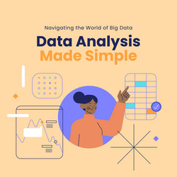 Hand drawn data analysis template isolated Vector Image