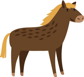 Cute horse cartoon posing Royalty Free Vector Image