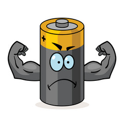 Power battery energy cartoon Royalty Free Vector Image