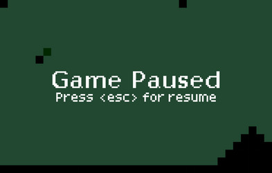 8-bit pixel text game pause menu background icon Vector Image