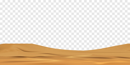 Desert sand landscape isolated on transparent Vector Image