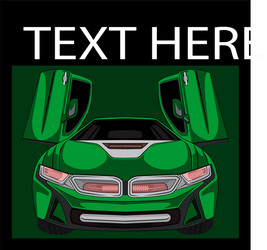 Flat design car front view Royalty Free Vector Image