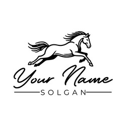 A galloping horse long jump Royalty Free Vector Image