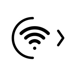 Wi-fi wector icon right direction isolated Vector Image