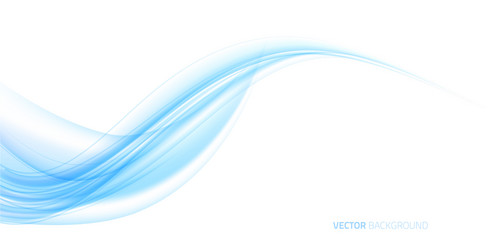 Blue wavy abstract background Royalty Free Vector Image
