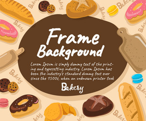 Bakery frame concept design 2 Royalty Free Vector Image