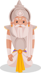 Bhishma pitamaha cartoon character Royalty Free Vector Image