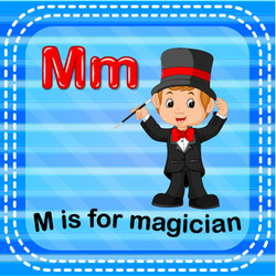 Flashcard letter m is for mouse Royalty Free Vector Image
