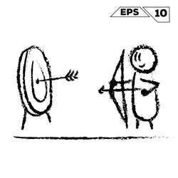 Bow and Arrow Stick Figure Vector Images (78)