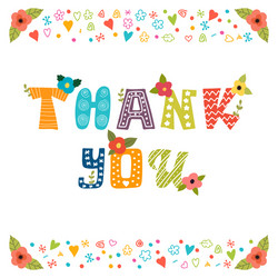 Thank you so much cute greeting card Royalty Free Vector