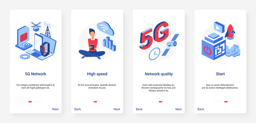 Isometric data protection network security ux ui Vector Image