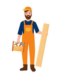 Carpenter cartoon Royalty Free Vector Image - VectorStock