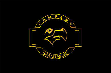 Golden garuda logo Royalty Free Vector Image - VectorStock