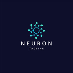 Neuro logo icon design template flat Royalty Free Vector