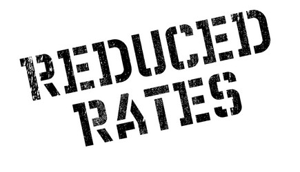 Reduced rates rubber stamp Royalty Free Vector Image