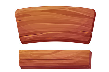 Set wooden plank frame game ui asset textured Vector Image