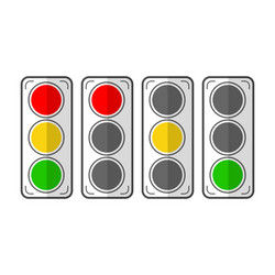 Set of types traffic lights Royalty Free Vector Image