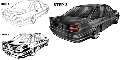 Grey drag racing car with black strip Royalty Free Vector