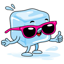 Ice cube character Royalty Free Vector Image - VectorStock