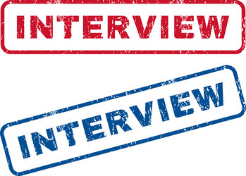 Interview questions rubber stamp Royalty Free Vector Image