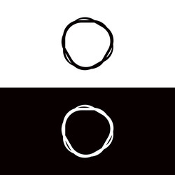 Round circular banner frames borders circle logo Vector Image