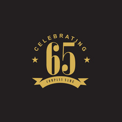 65th year celebration anniversary emblem logo Vector Image