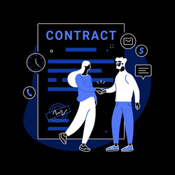 Employment agreement abstract concept Royalty Free Vector
