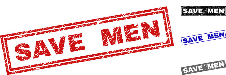 Save men textile stamp Royalty Free Vector Image