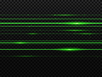 Crossed green laser beam lights kryptonite flares Vector Image