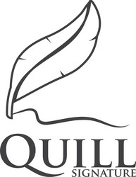 Quill logo design template Royalty Free Vector Image