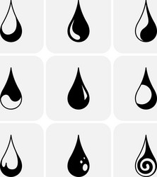 Set of water symbols and signs Royalty Free Vector Image