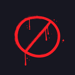 Spray painted graffiti set with different stop Vector Image