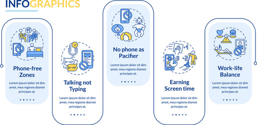 Fighting screen addiction infographic template Vector Image
