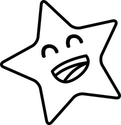 Cartoon happy star design Royalty Free Vector Image