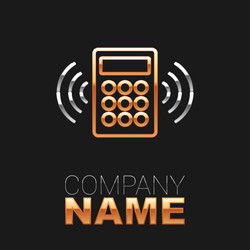 Gold and silver security system control panel Vector Image