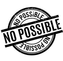 No possible rubber stamp Royalty Free Vector Image