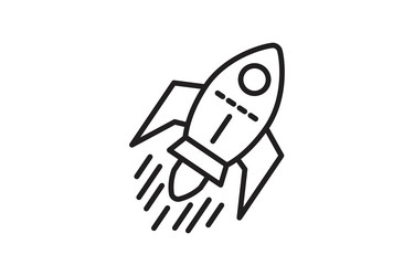 Rocket ship icon related to speed suitable Vector Image