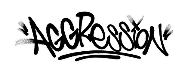 Sprayed war font graffiti with overspray in black Vector Image