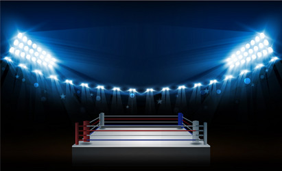 Boxing ring concept background realistic style Vector Image