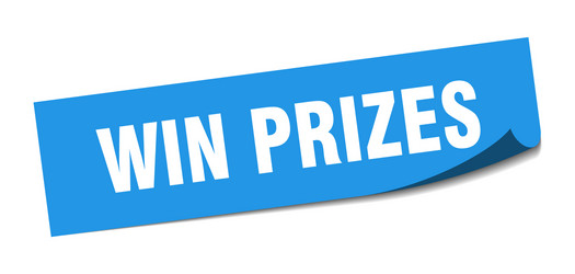 Win prizes sticker win prizes label Royalty Free Vector